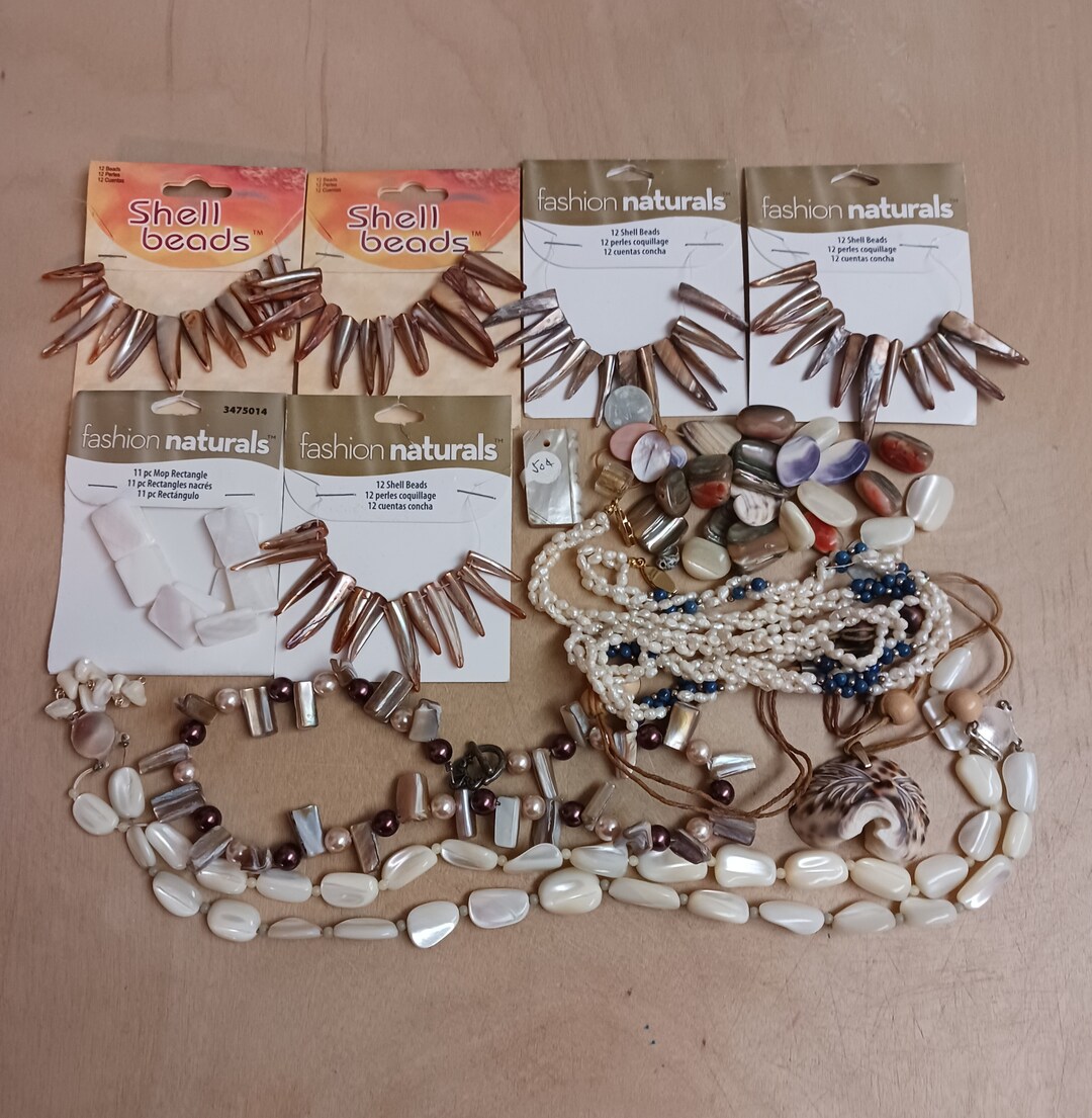 Destash Mixed Shell Beads Lot - Etsy
