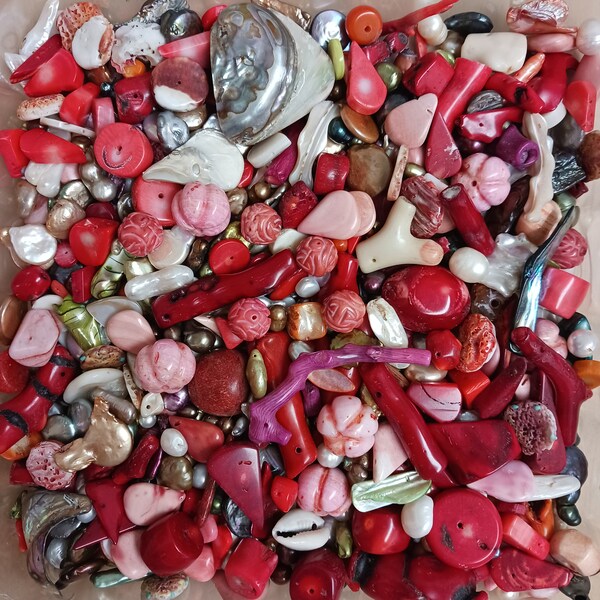 Carved Coral Beads - Etsy