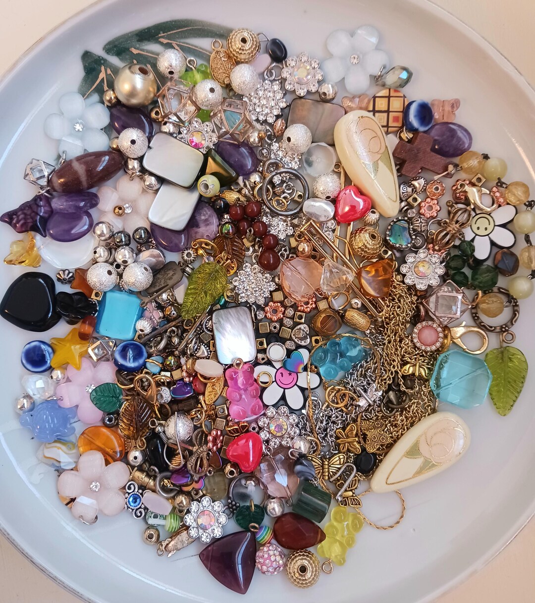 13oz Destash Jewelry Making Lot Beads Charms Findings - Etsy