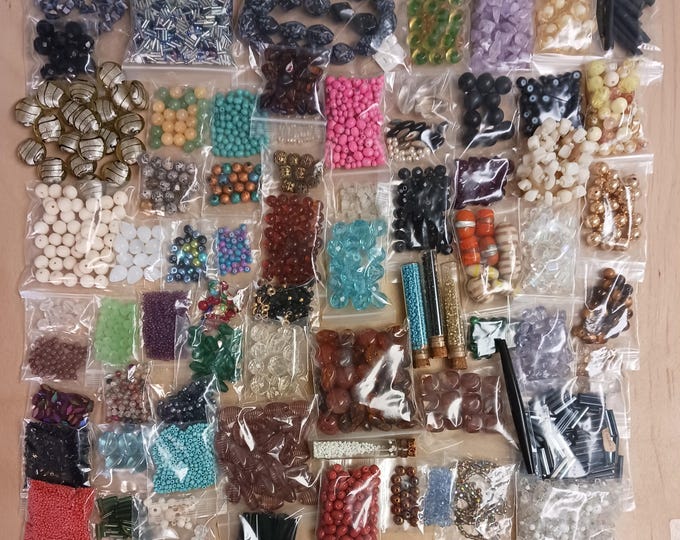4lb Destash Glass Stone Bead Mix Lot - Etsy