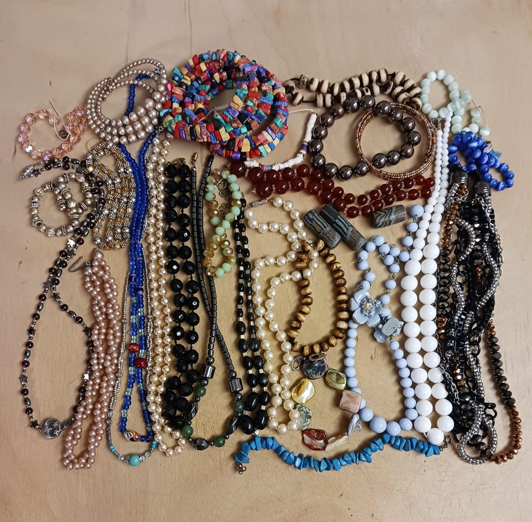 1.5lb Destash Beaded Jewelry Lot for Deconstruct Repurpose Wear - Etsy
