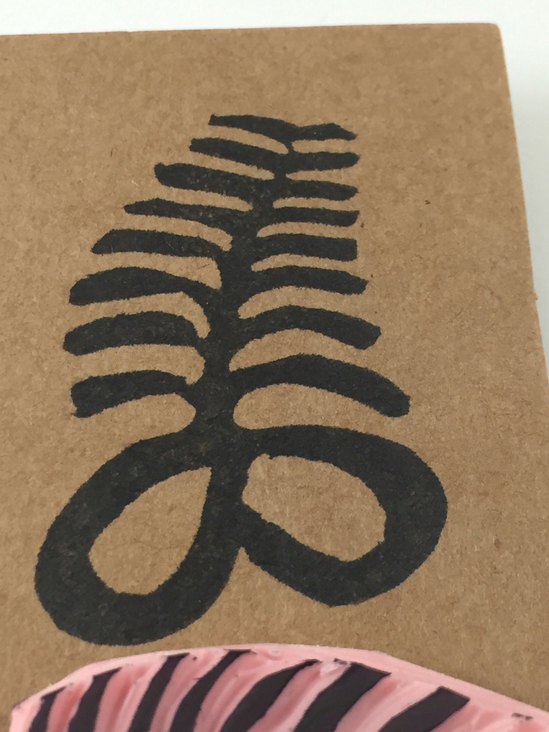 Aya (fern) Stamp. Hand Carved Aya (fern) Adinkra Stamp. Adinkra Symbol ...