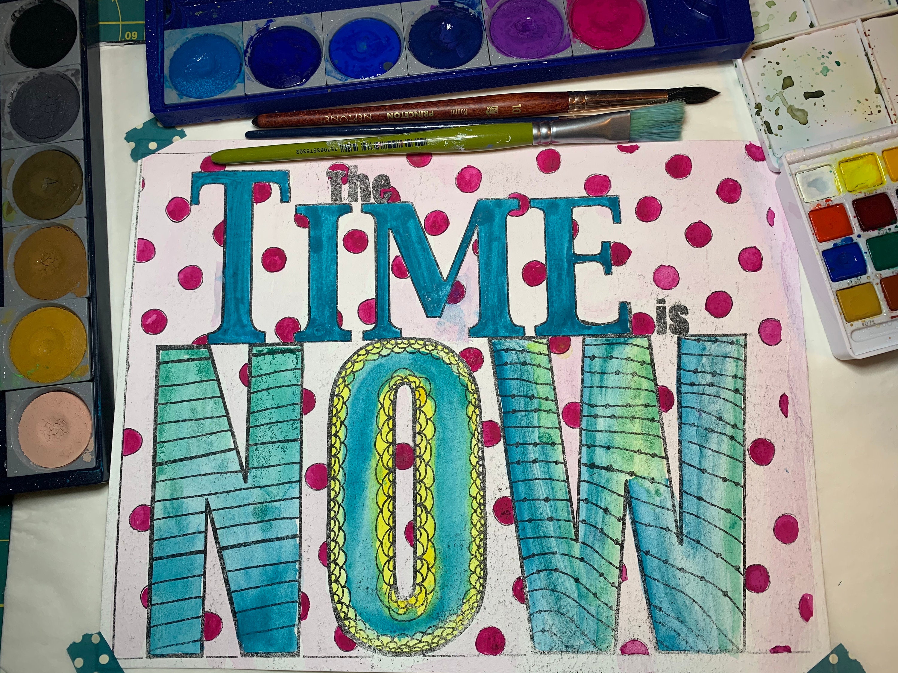 Coloring Page. the Time is Now. Digital Download. Color Wise. - Etsy