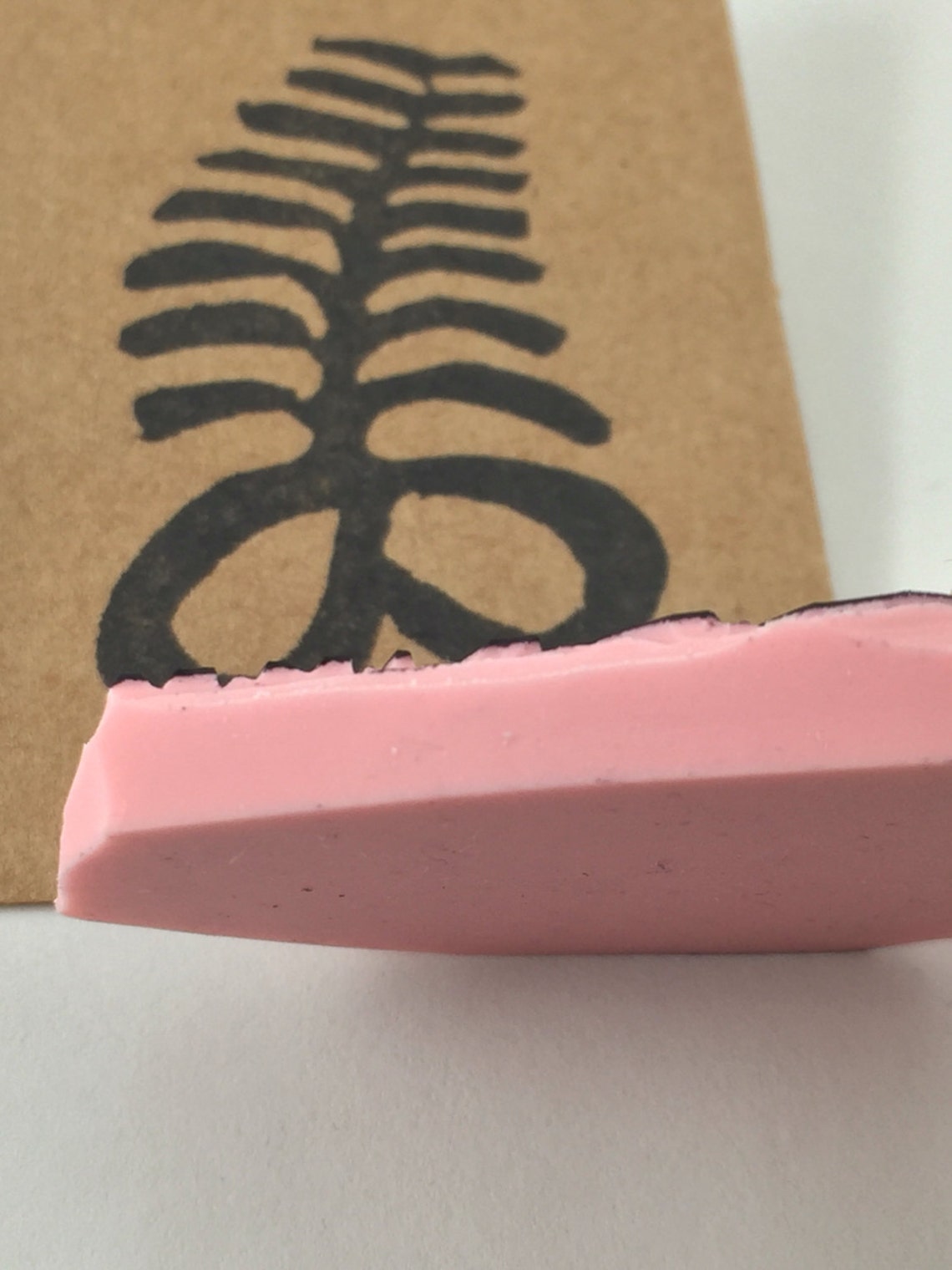 Aya (fern) Stamp. Hand Carved Aya (fern) Adinkra Stamp. Adinkra Symbol ...