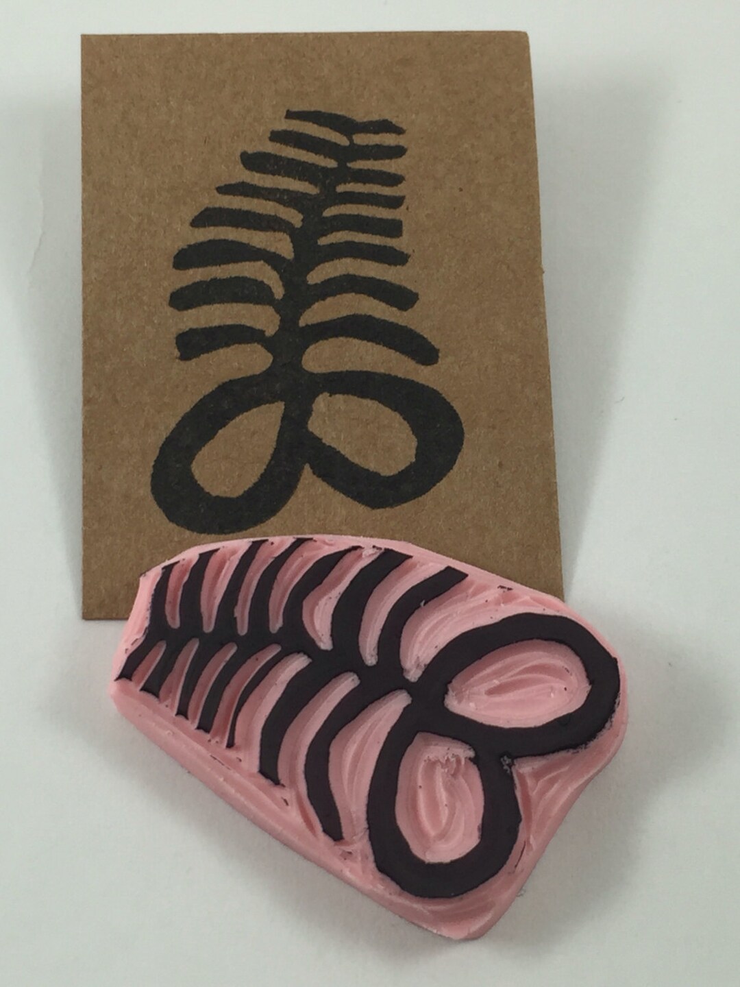 Aya (fern) Stamp. Hand Carved Aya (fern) Adinkra Stamp. Adinkra Symbol ...