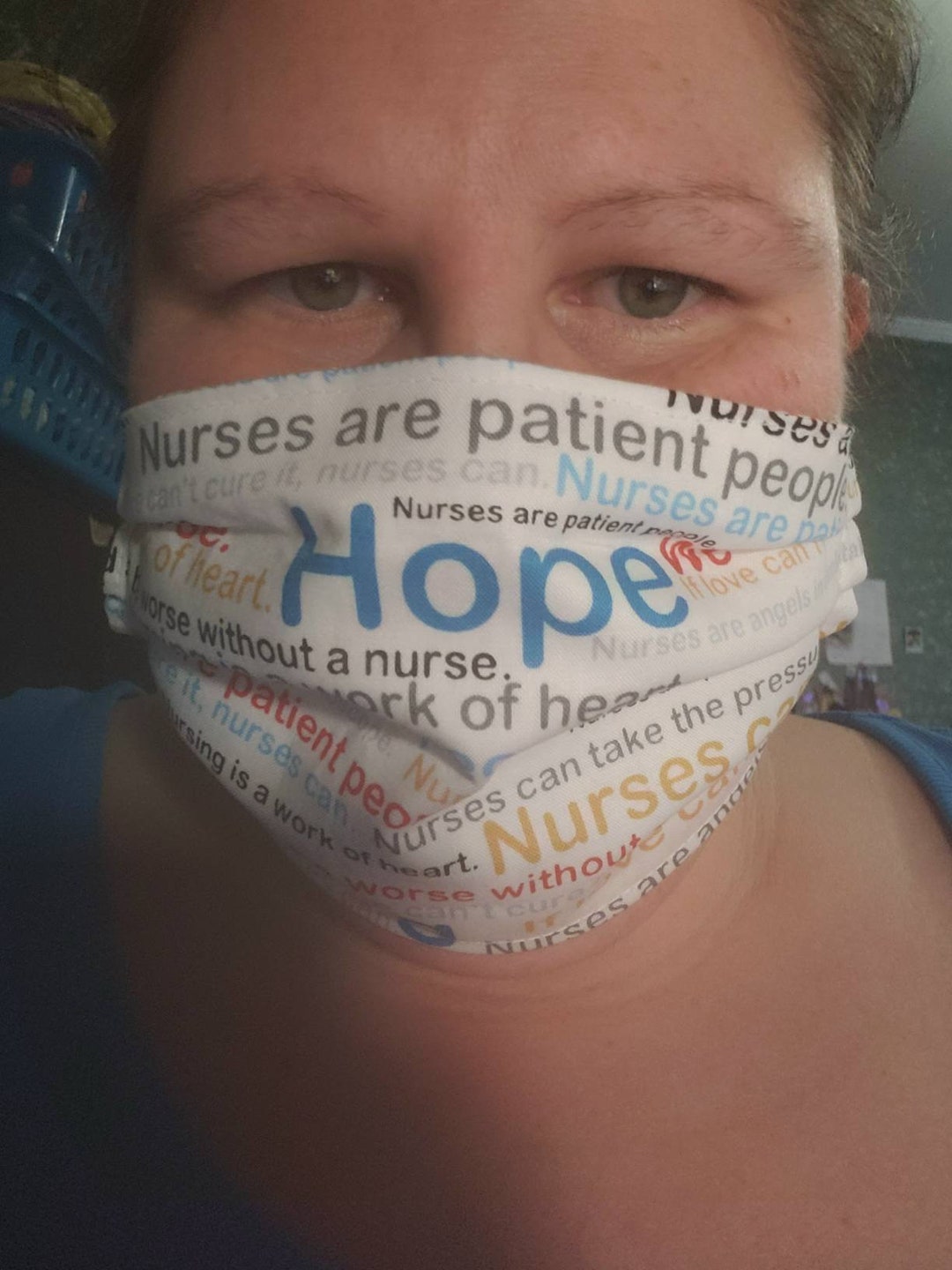 Double Layer LINED Reusable Adult Face Mask (adult) Nurse Words - Etsy