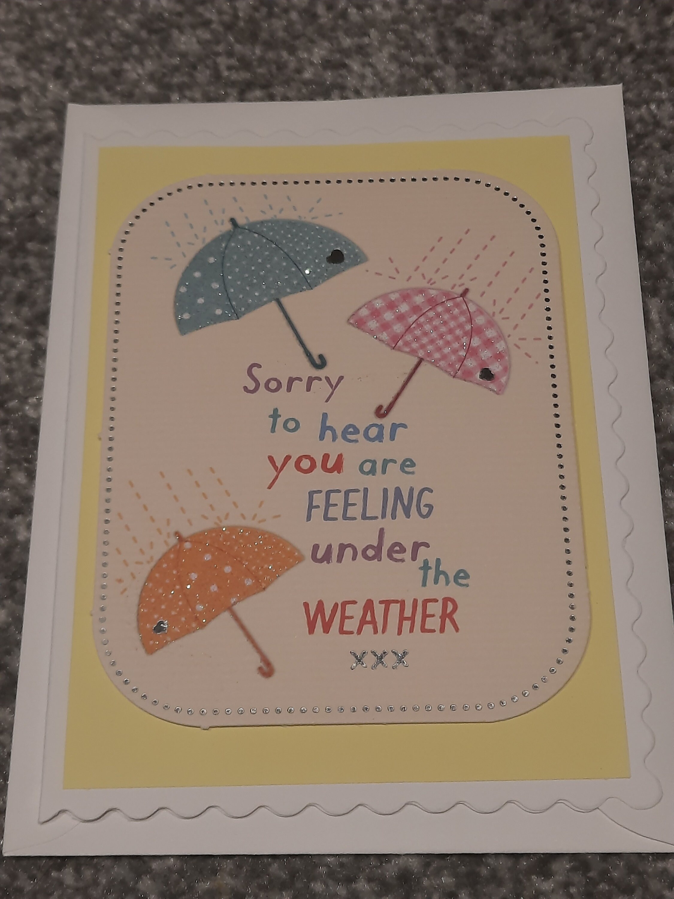 Sorry to Hear Your Feeling Under the Weather Greeting Card - Etsy