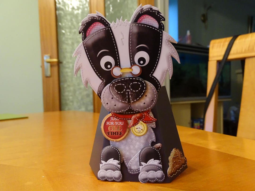 Bailey the Badger Box Pops Card - Etsy