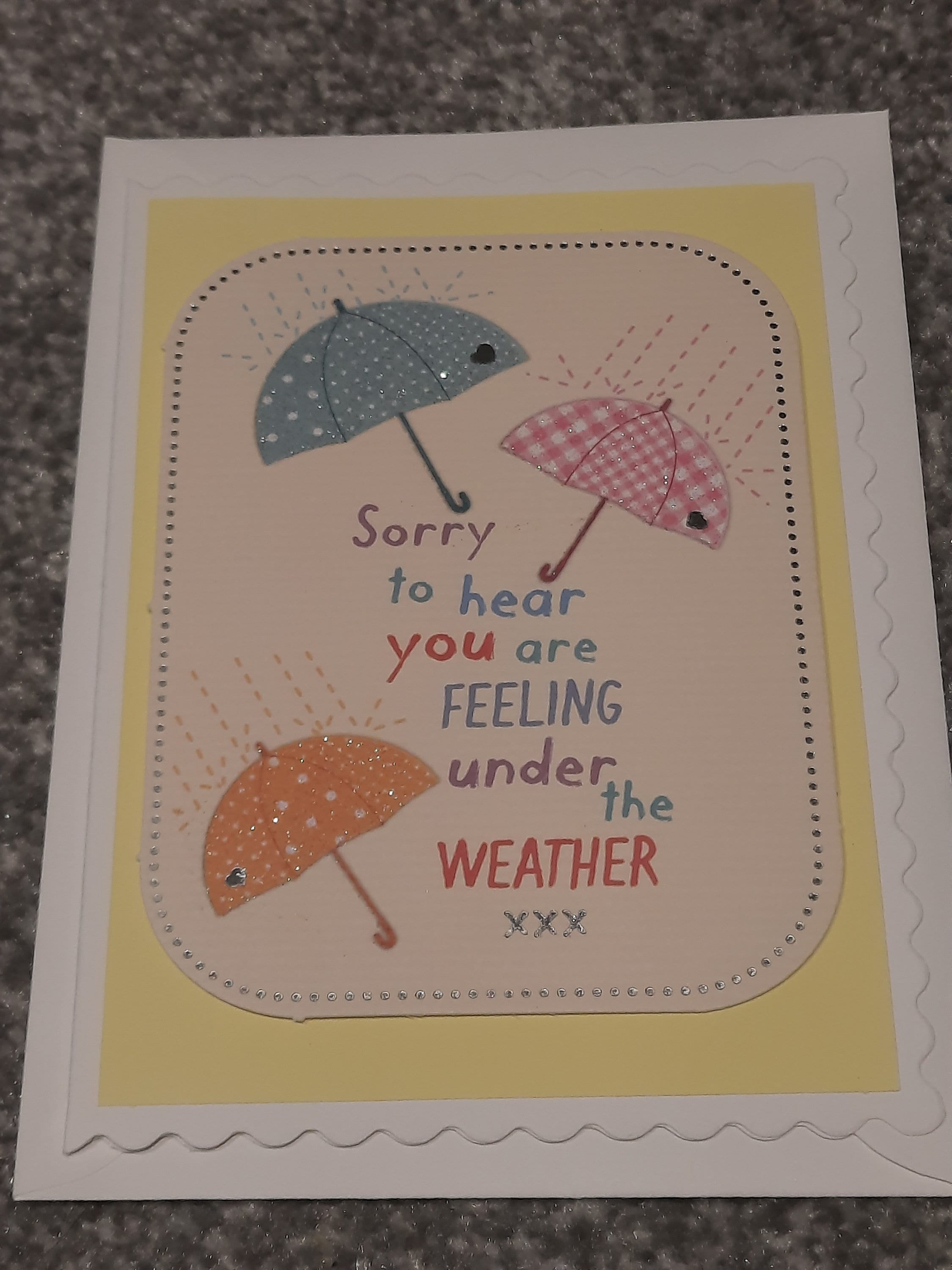 Sorry to Hear Your Feeling Under the Weather Greeting Card - Etsy