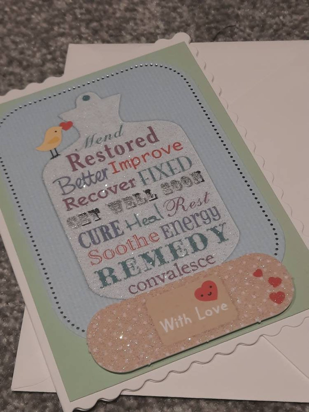 Mend Restored Improve Get Well Soon Card - Etsy
