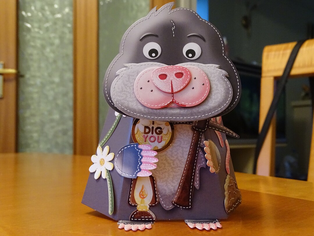 Marvin the Mole Box-pop Greeting Card - Etsy