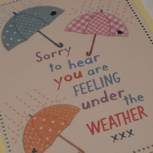 Sorry to Hear Your Feeling Under the Weather Greeting Card - Etsy