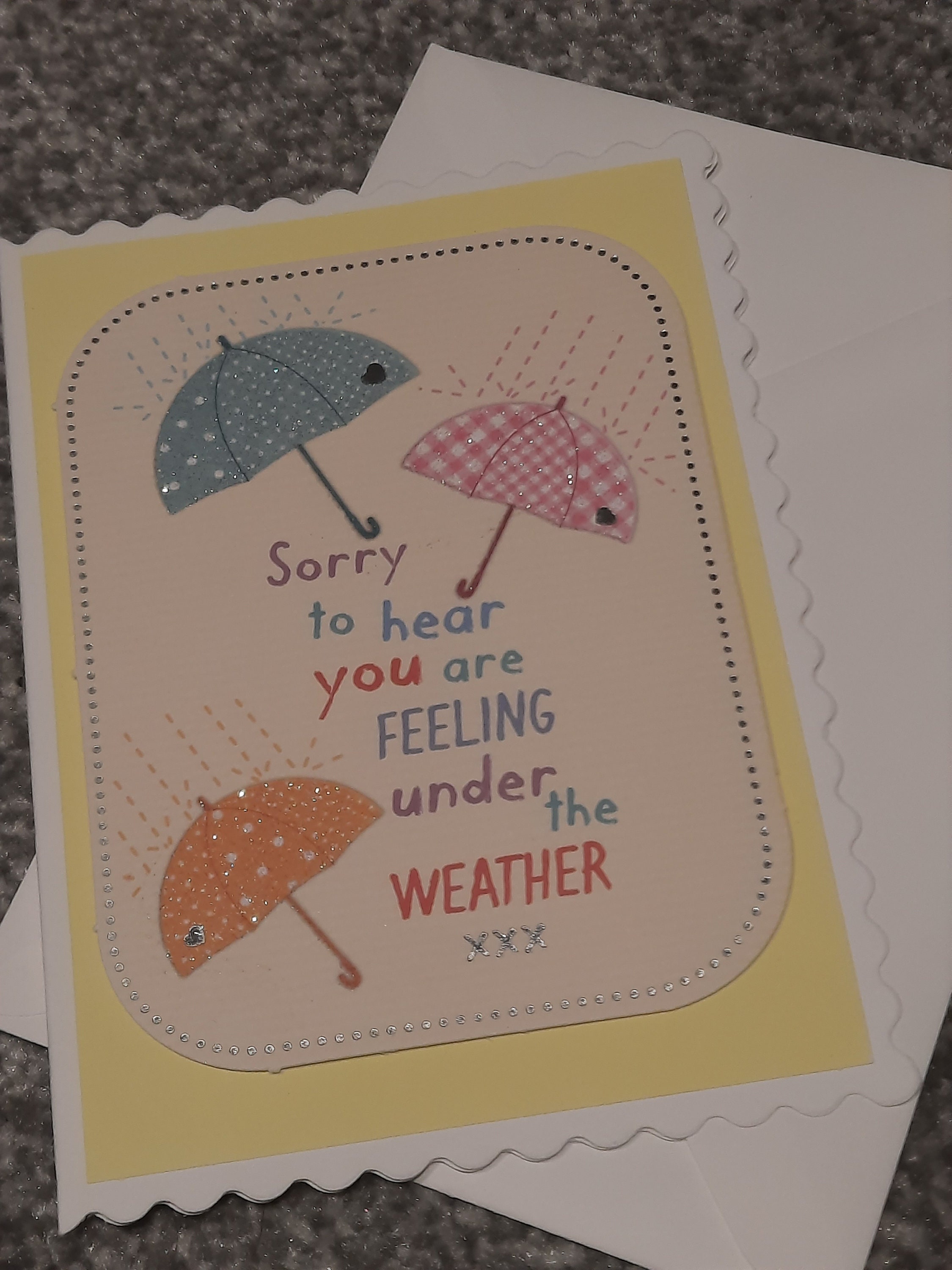 Sorry to Hear Your Feeling Under the Weather Greeting Card - Etsy