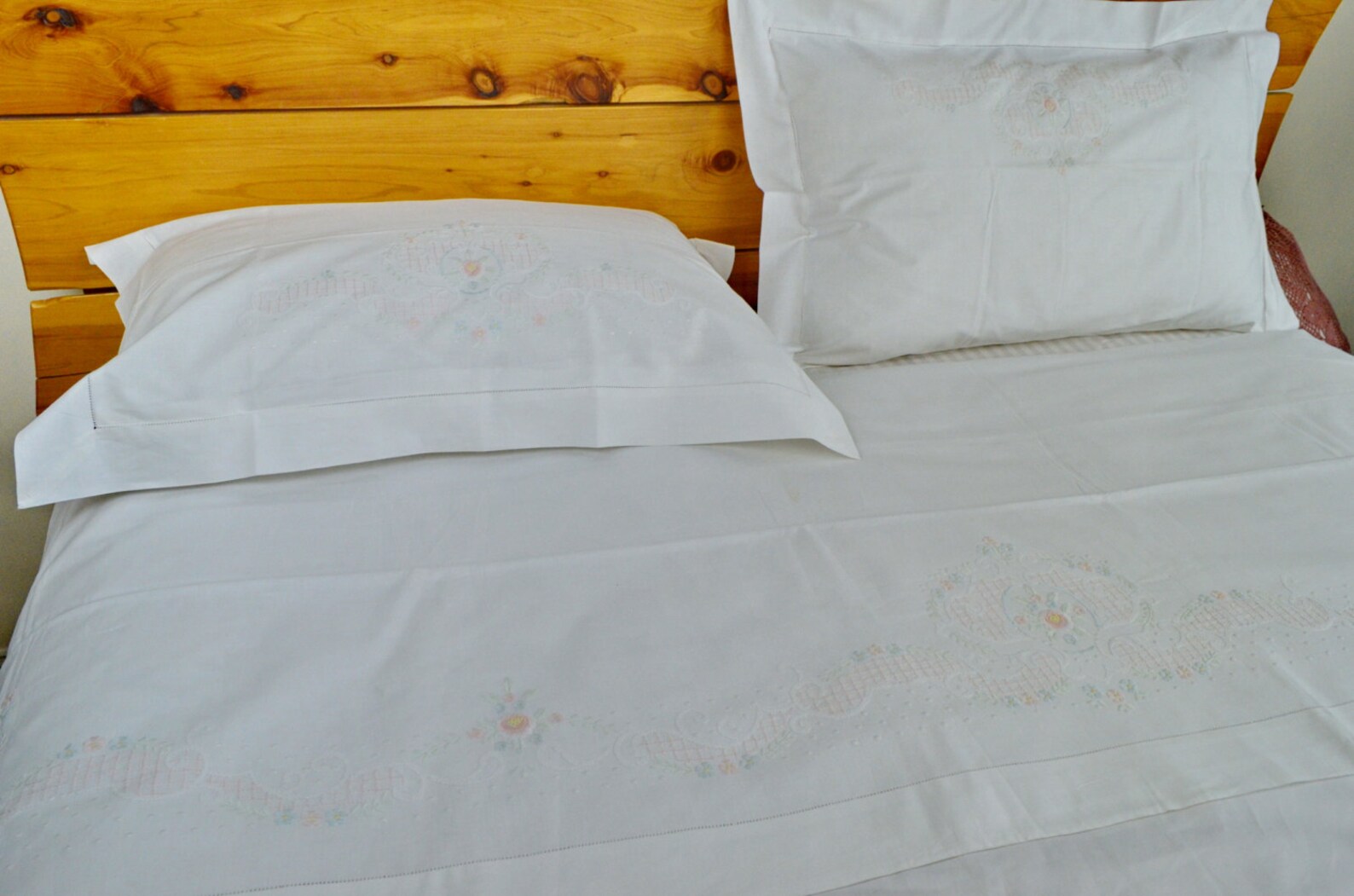 French Linen Bed Sheet Set, 3 Pcs, Pillowcases Cotton, Queen/king/super ...