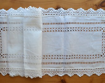 Vintage Table Runner 1 1/2 Inch Crochet Lace Border Dresser - Etsy