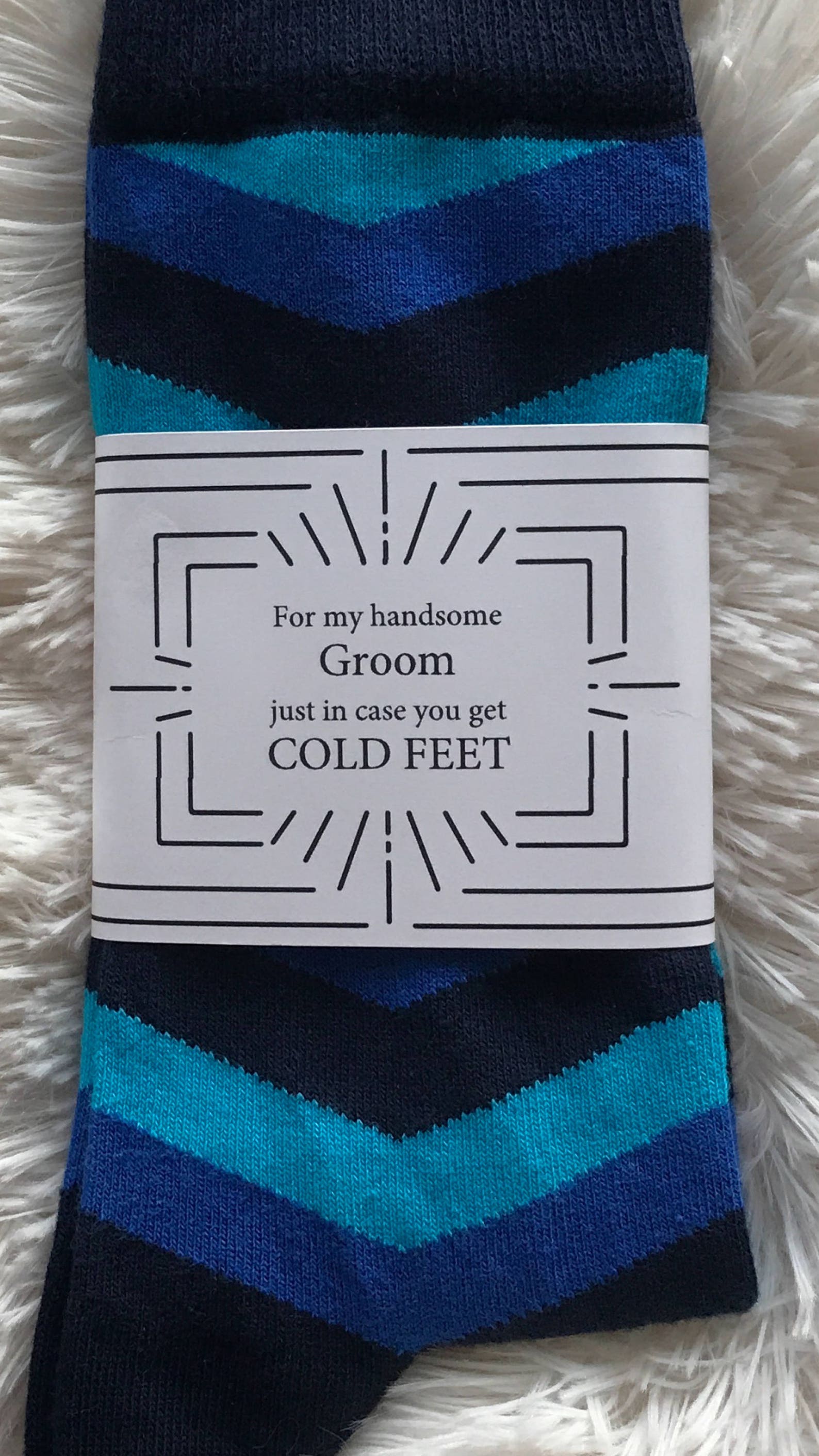 In Case You Get Cold Feet Sock Sticker Label Wedding Gift | Etsy