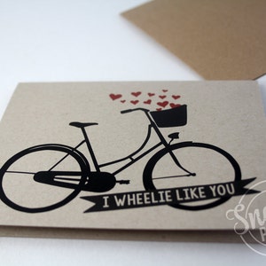I Wheelie Like You Card - Cute Love Card - Anniversary Card - Love Card ...