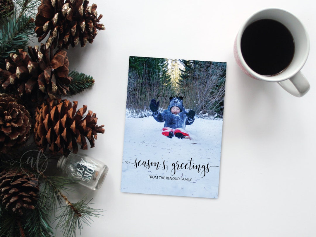 Season's Greetings Photo Christmas Card - Christmas Card - Season's ...