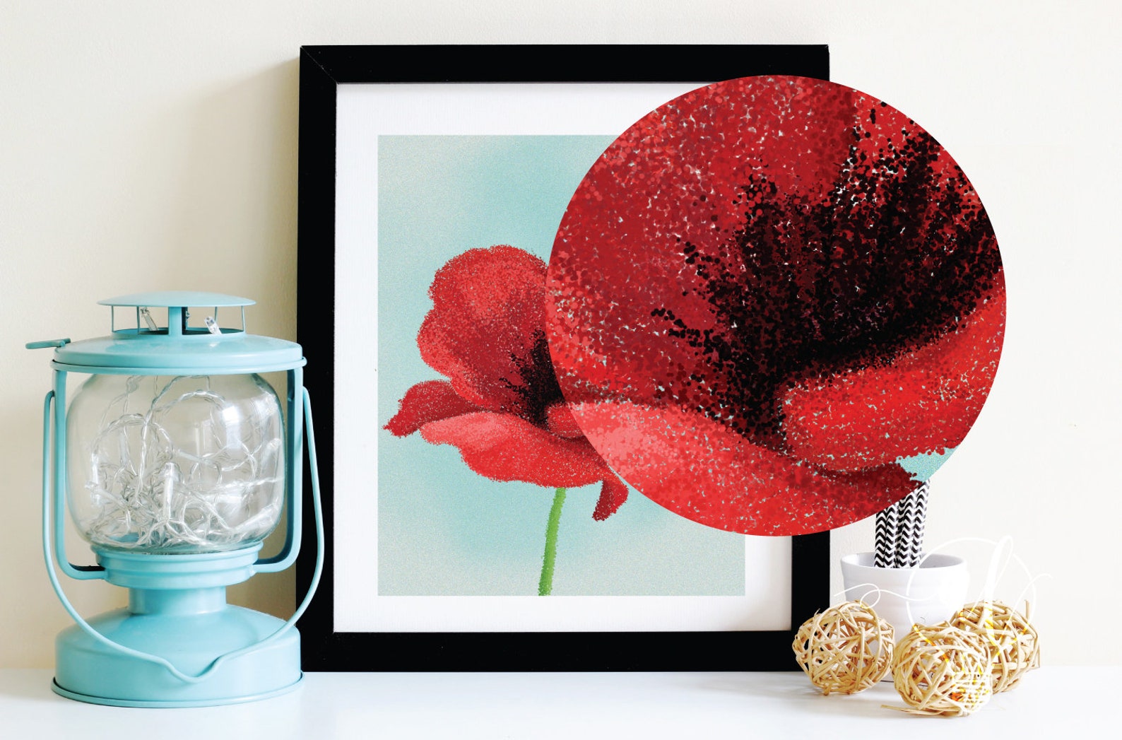Poppy Art Poppy Digital Painting Poppies Art Floral Wall - Etsy
