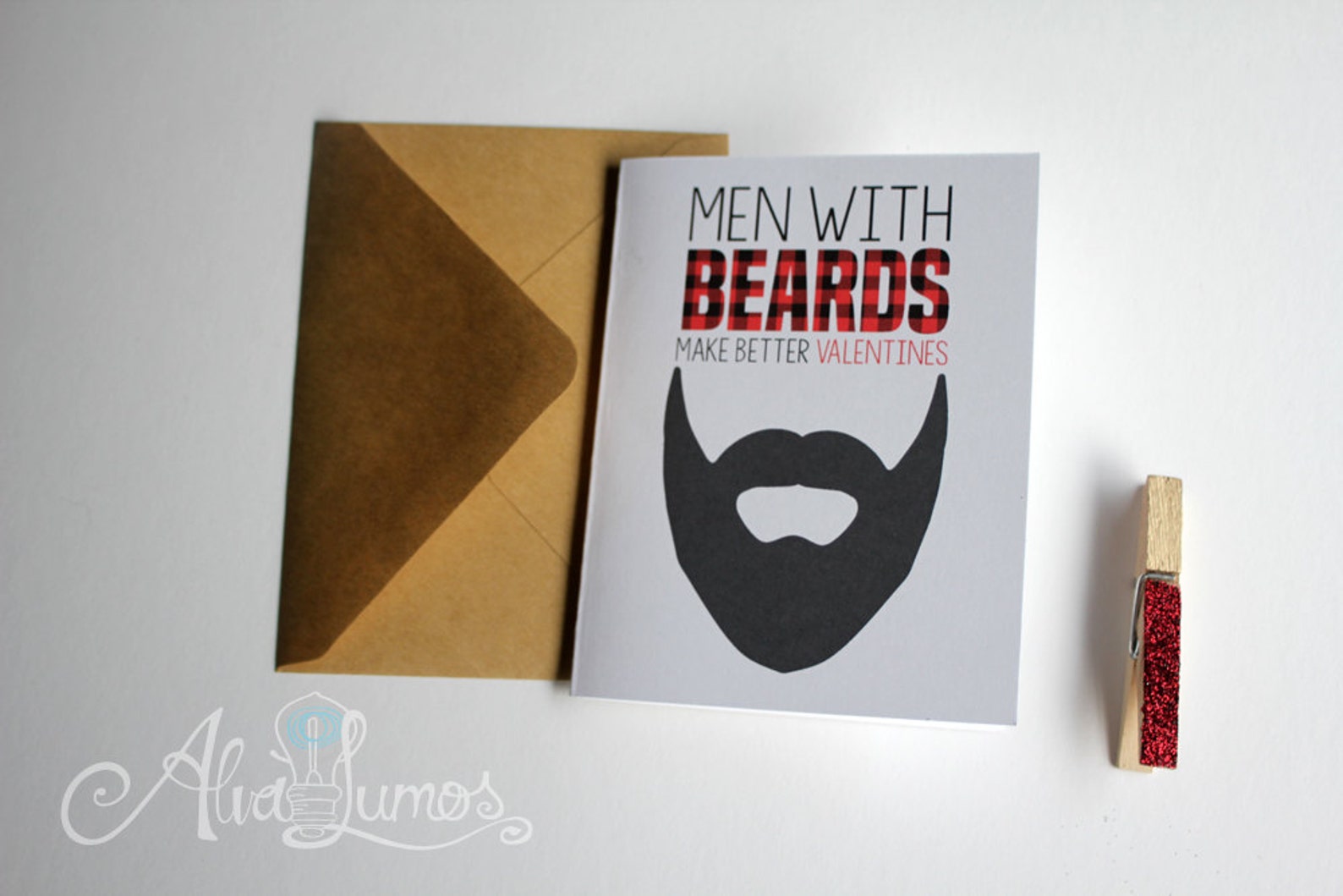 Valentines Card Men with beards make better Valentines | Etsy