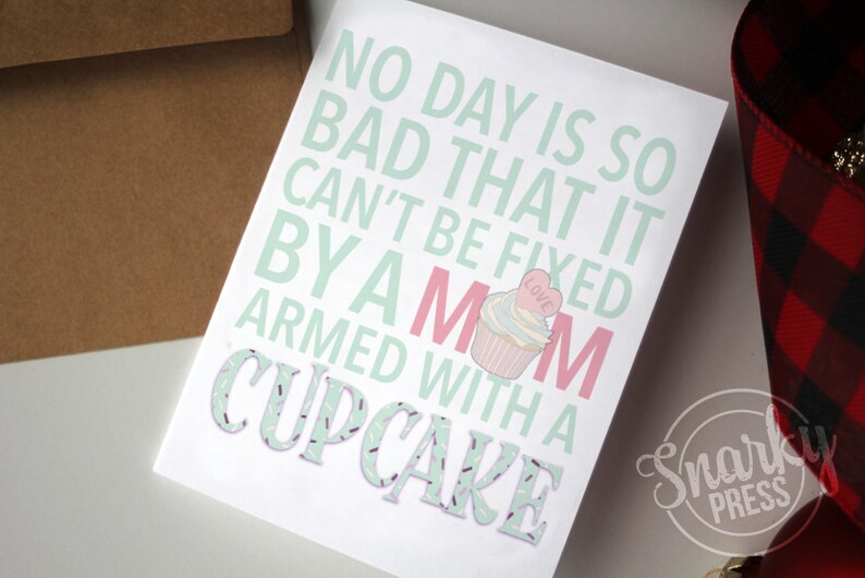 Mom Fixes Everything Cupcake Mum Card Mothers Day Card Mom - Etsy