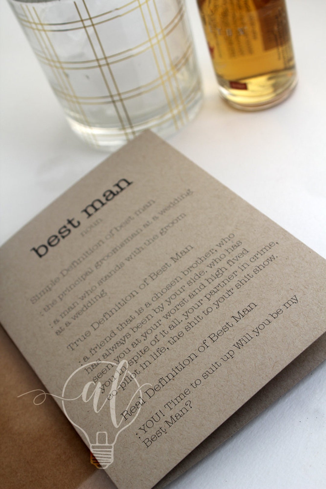 Will You Be My Best Man Card - Be My Best Man - Wedding Card - Best Man ...
