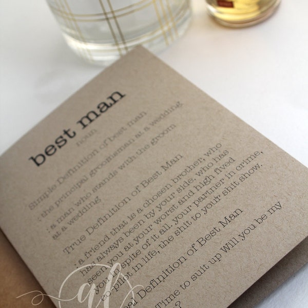 Best Man Card - Etsy UK