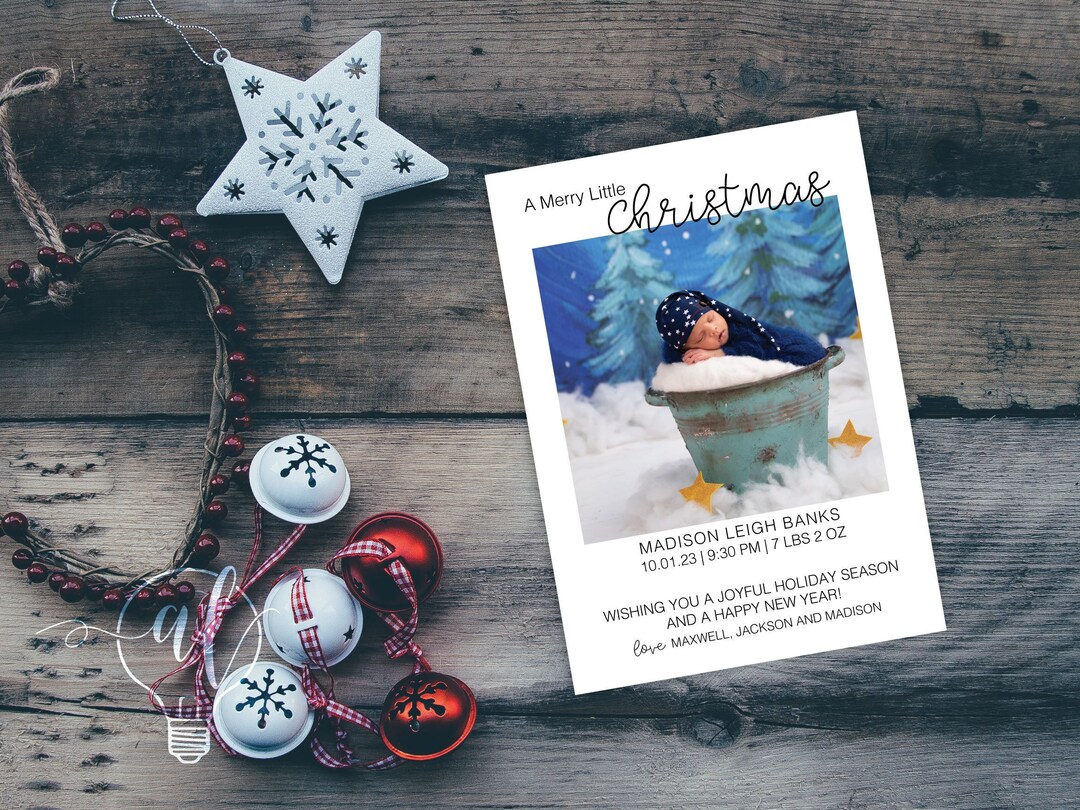 Christmas Card Birth Announcement