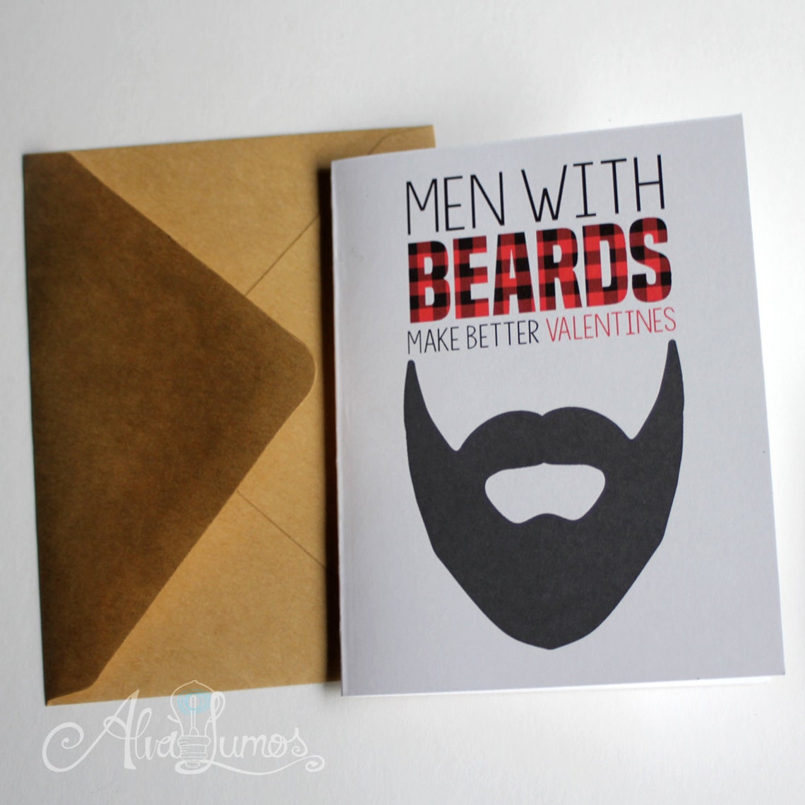 Valentines Card Men with beards make better Valentines | Etsy