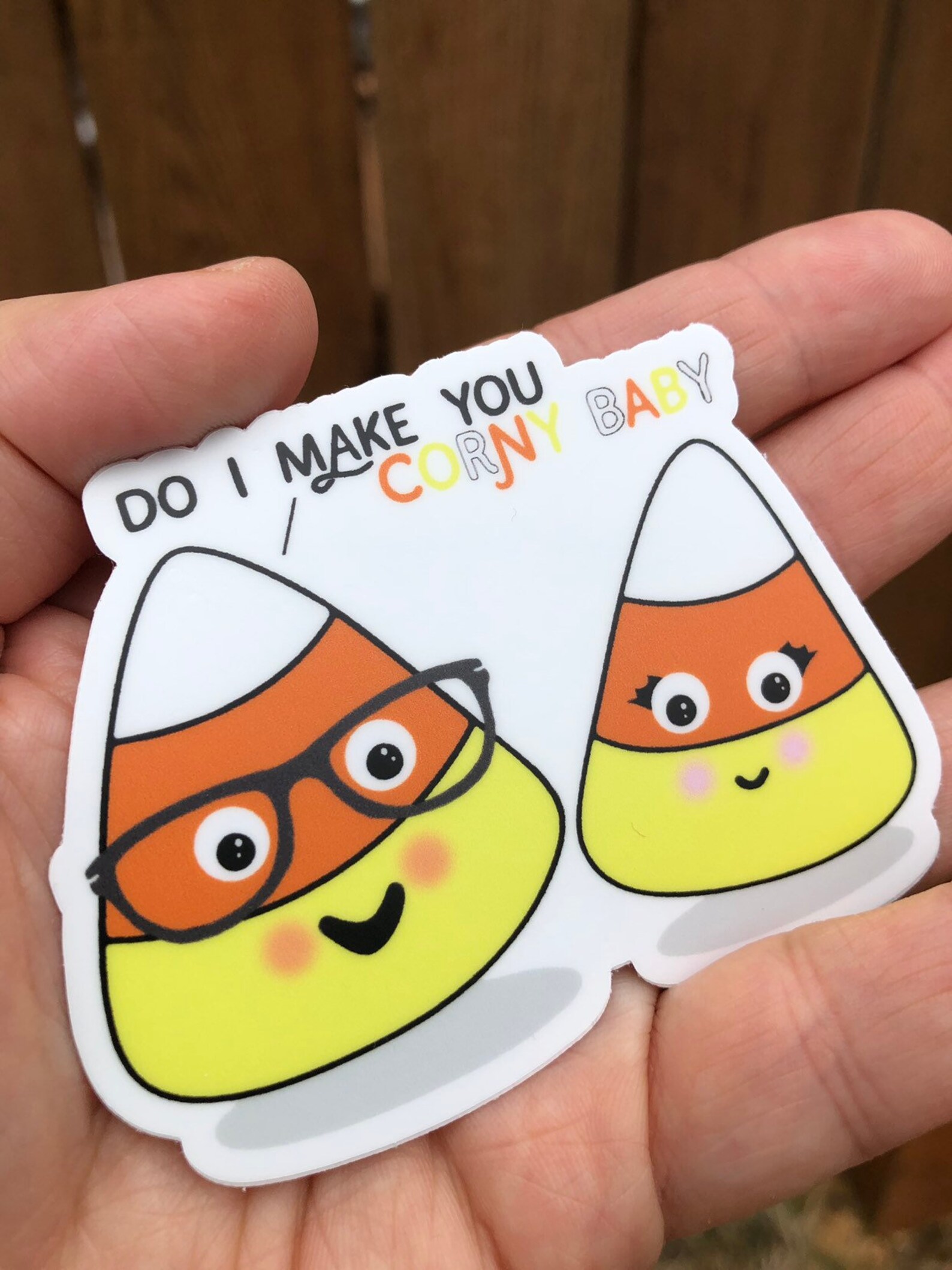 Do I Make You Corny Baby Funny Sticker Halloween Sticker - Etsy