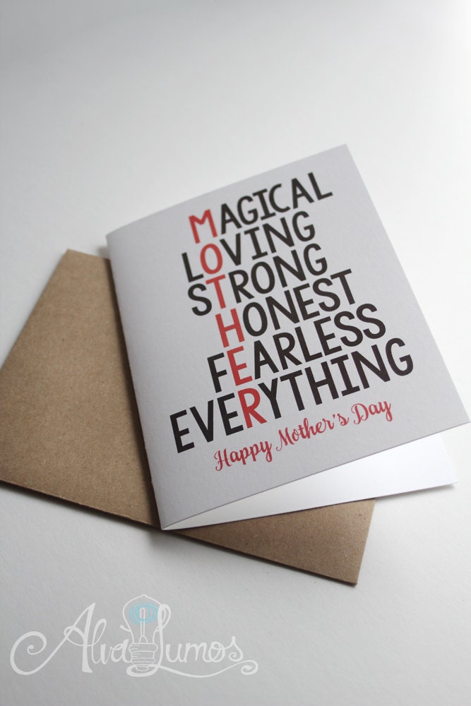 Mothers day card Mother's day card mothers day card | Etsy