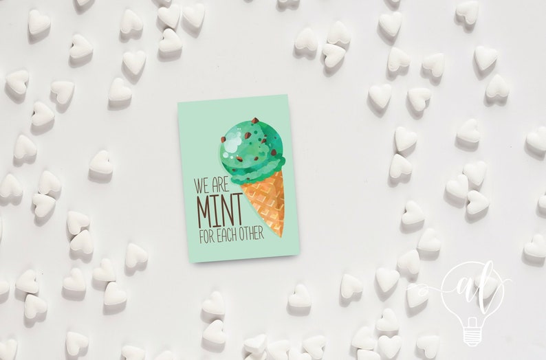We Are Mint for Each Other Kids Printable Valentines - Etsy