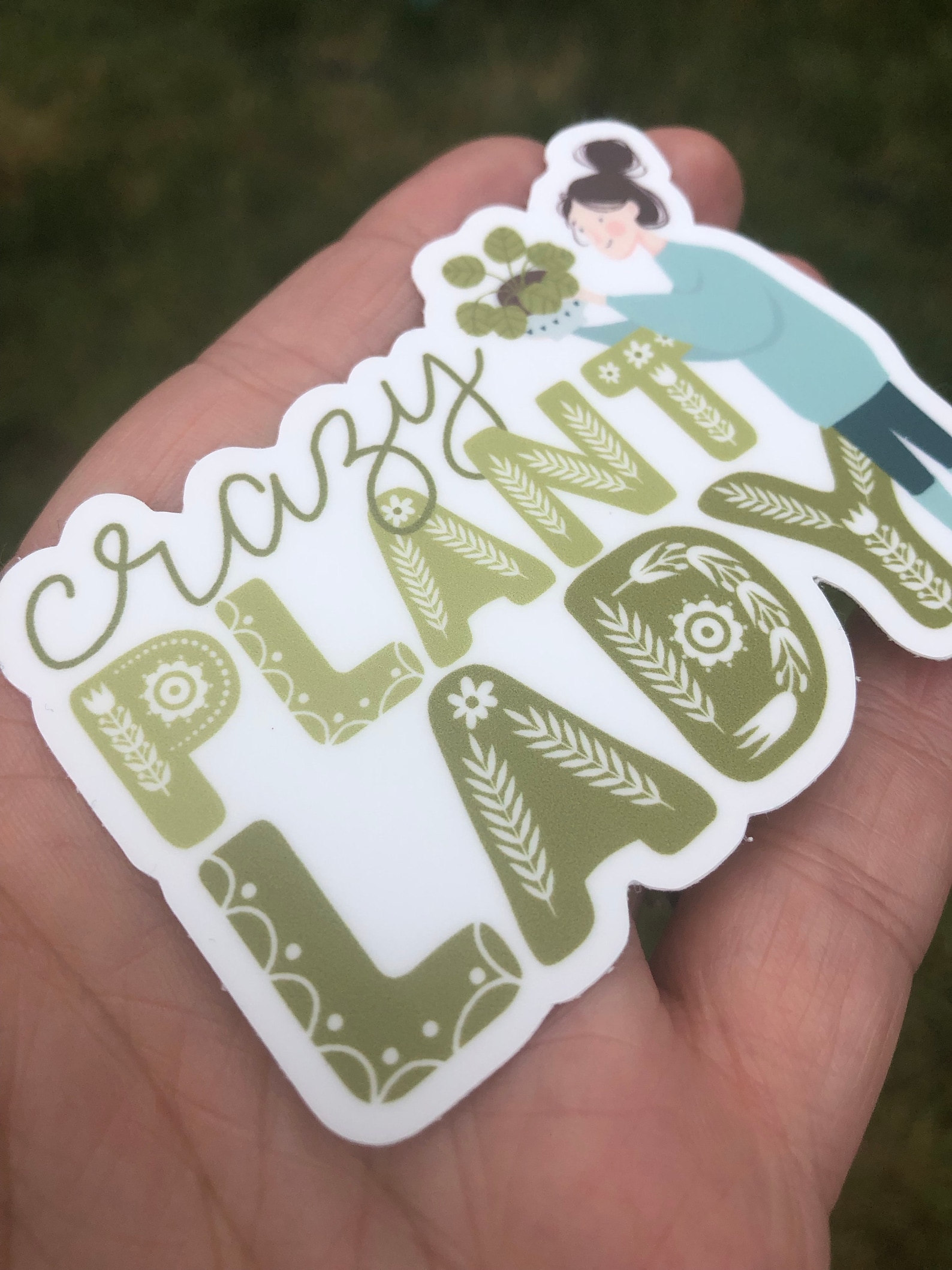 Crazy Plant Lady Sticker Plant Sticker Plant Lover Gift | Etsy