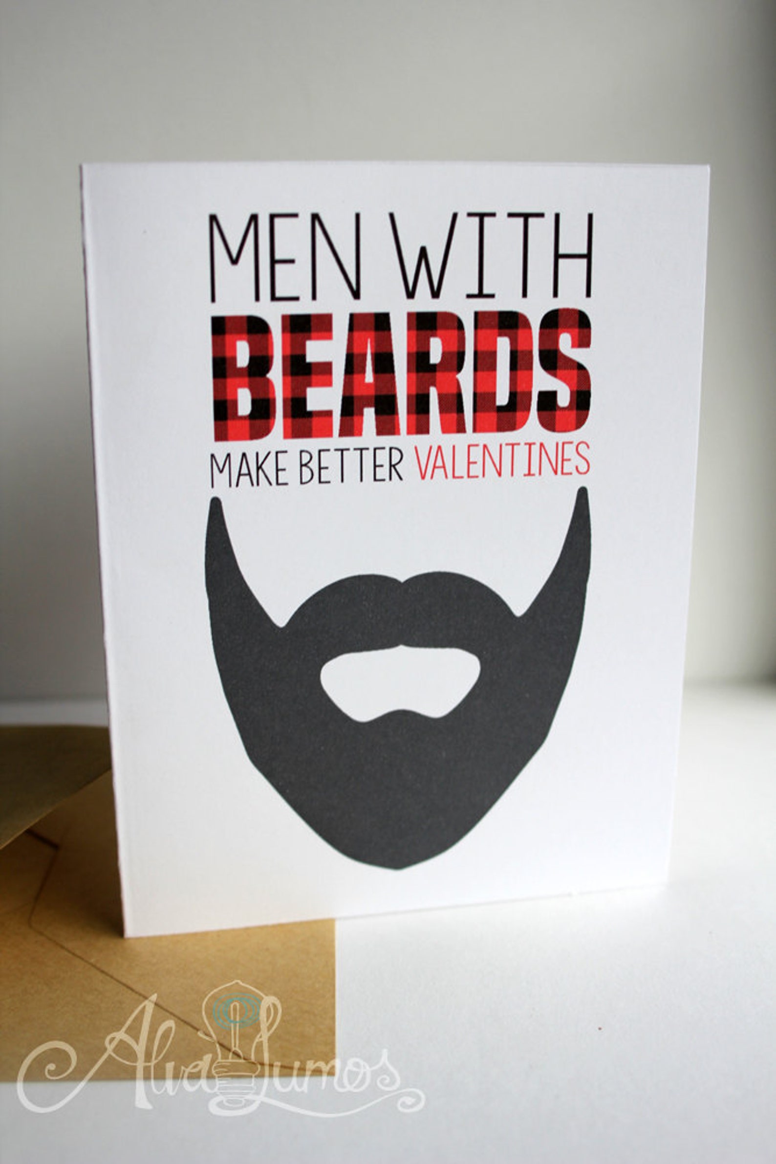 Valentines Card Men with beards make better Valentines | Etsy