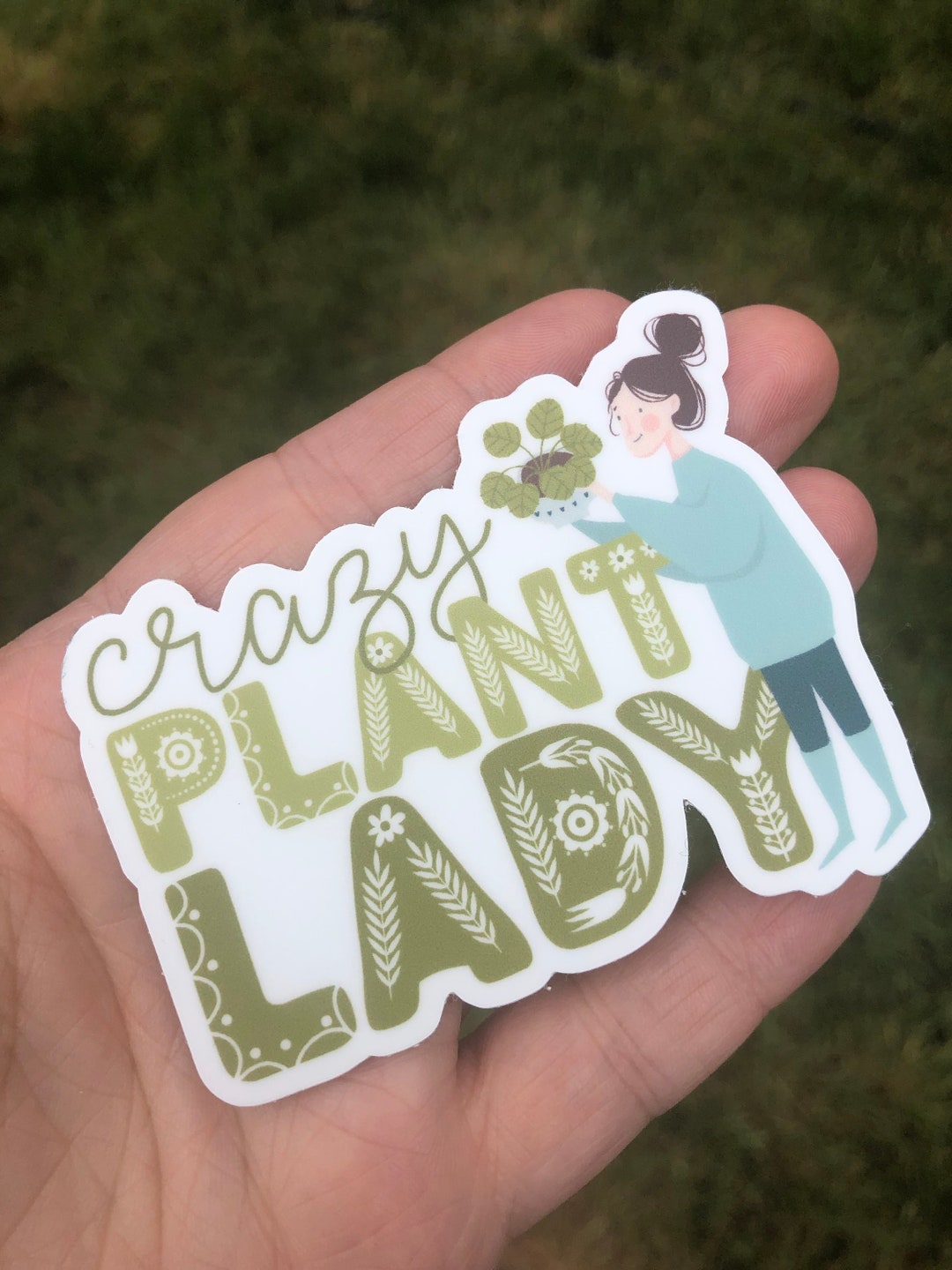 Crazy Plant Lady Sticker Plant Sticker Plant Lover Gift - Etsy