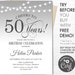 INSTANT DOWNLOAD 50th Birthday Party Invitation. DIY Digital Template ...