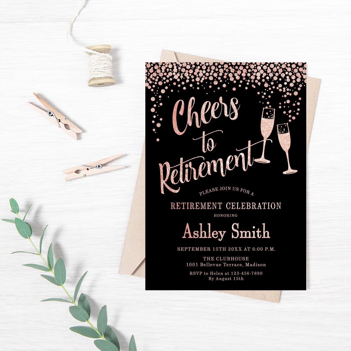 Retirement Party Invitation INSTANT DOWNLOAD Digital - Etsy