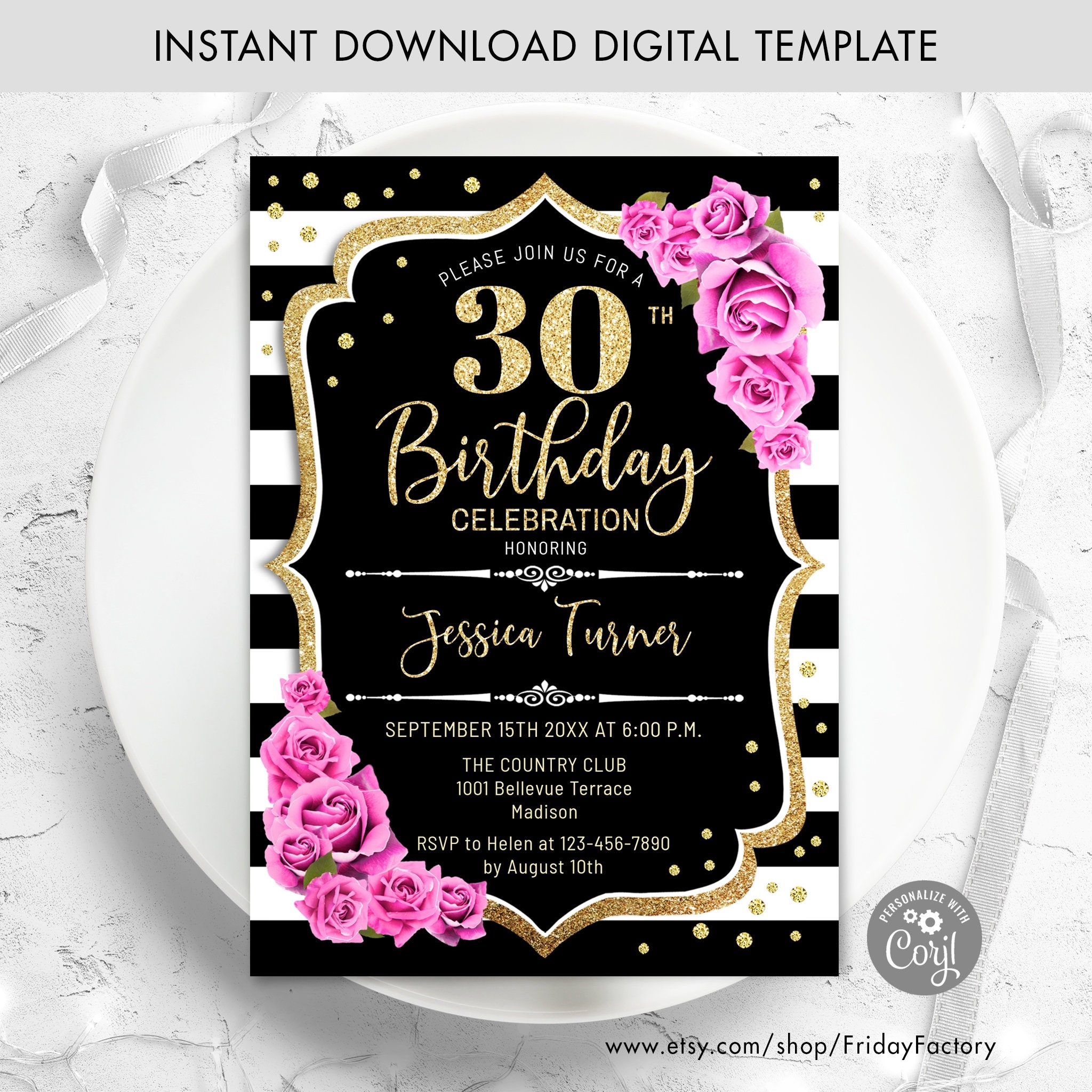 Chanel Invitation Template CHANEL | Design | Digital Invitation Card