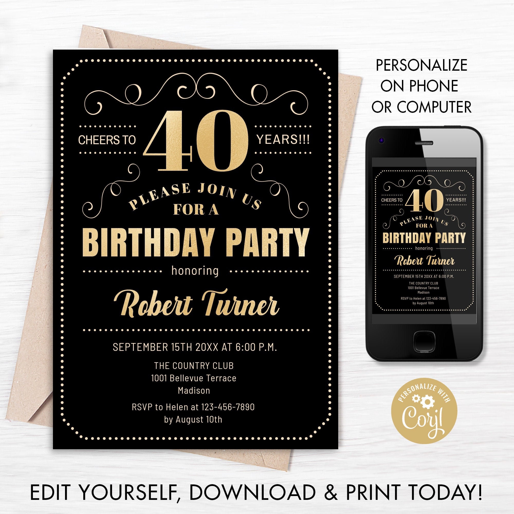 Paper Paper & Party Supplies SMS Birthday Invites 30th Birthday Invites ...