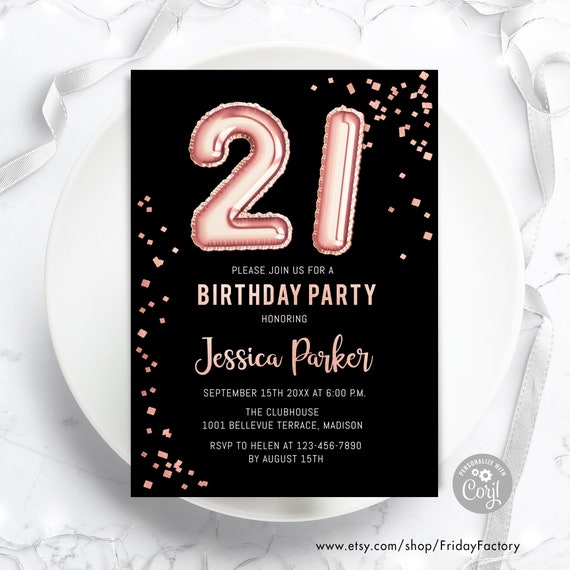 21st Birthday Card Ideas Invitation Premium 21st Birthday Invitations