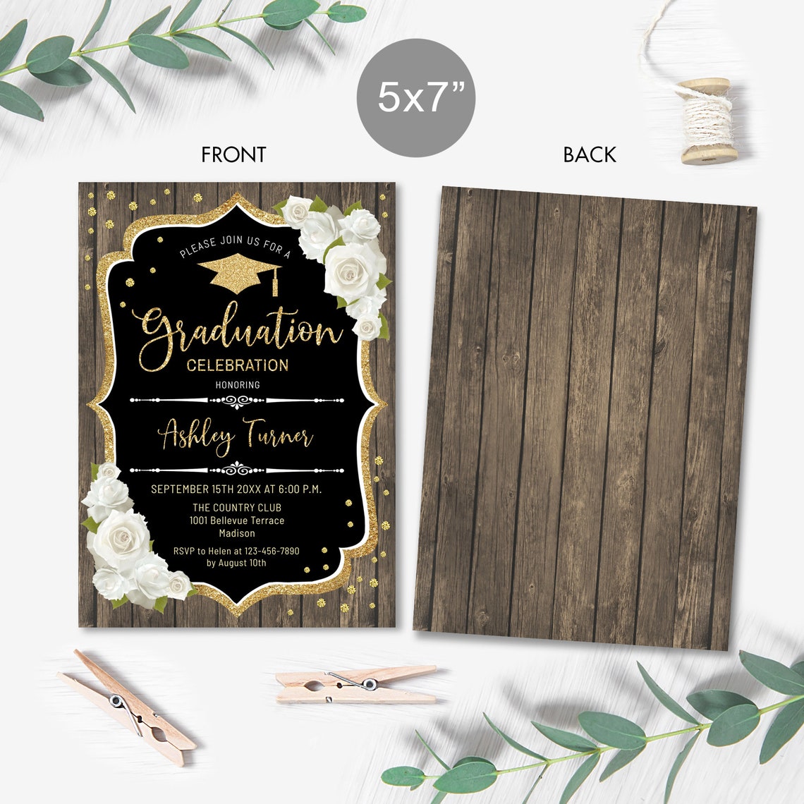 Graduation Invitation INSTANT DOWNLOAD Digital Template. - Etsy