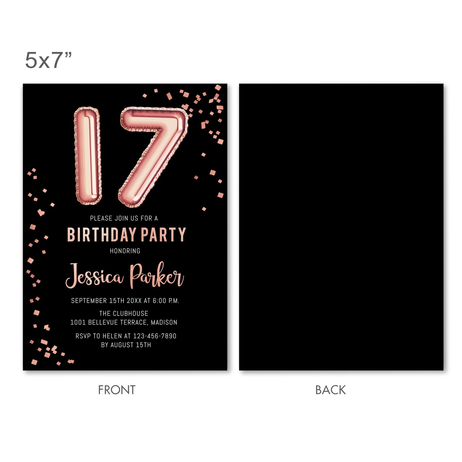 17th Birthday Party Invitation INSTANT DOWNLOAD Digital | Etsy