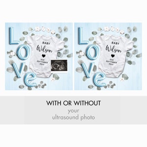 Digital Pregnancy Announcement. Social Media It's a Boy Gender Reveal ...