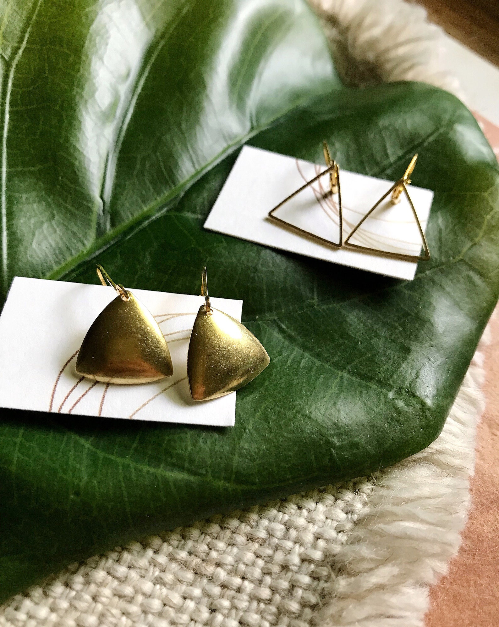 SS Simple Brass Drop Earrings Brass Earrings. Gold - Etsy