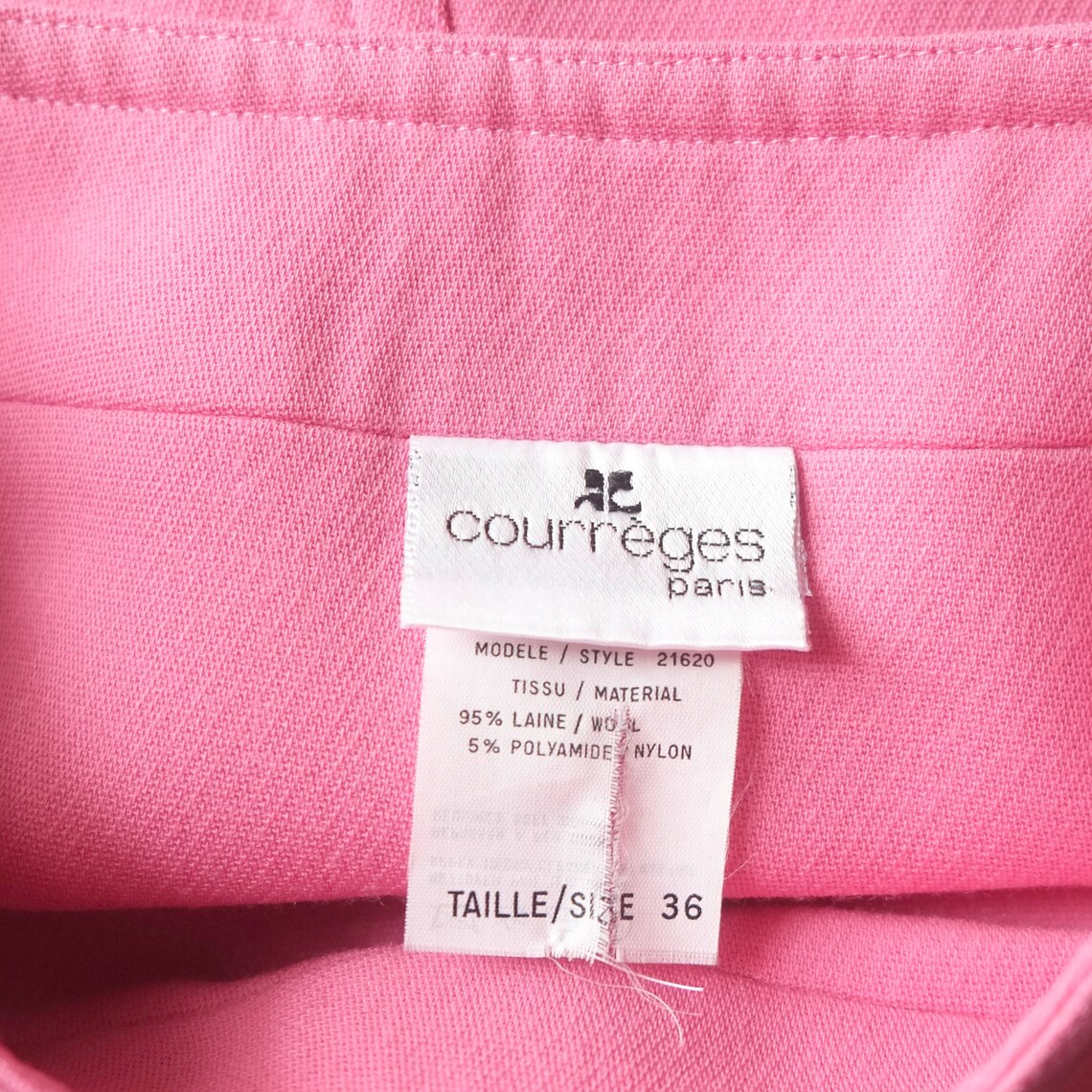 1990s Courrèges Pink Panel Mini Skirt - Etsy
