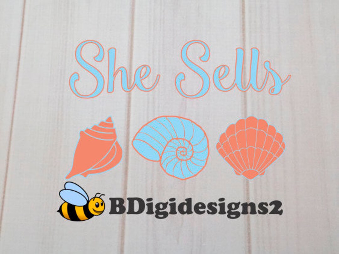 She Sells Sea Shells Heat Press Transfer - Etsy