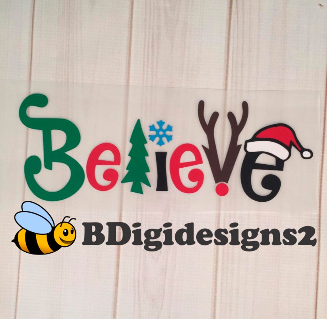 Believe Christmas Car Window Decal/sticker - Etsy