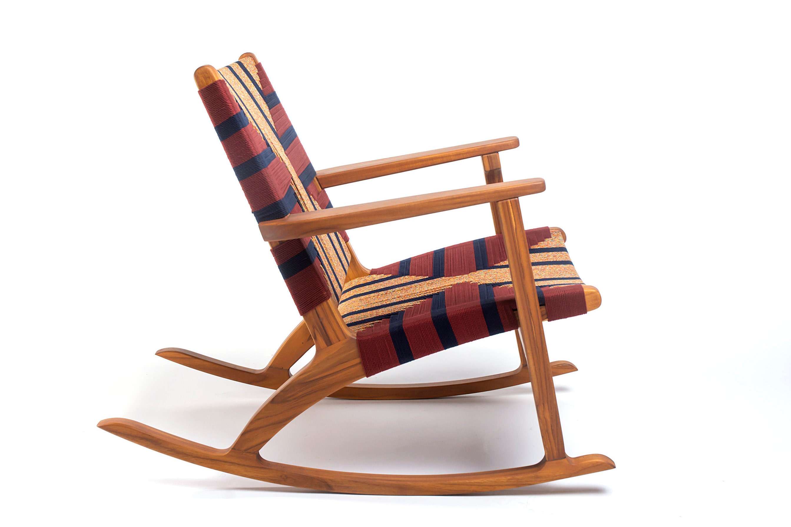 Custom Handmade Rocking Chair Woven Pattern eco Friendly | Etsy