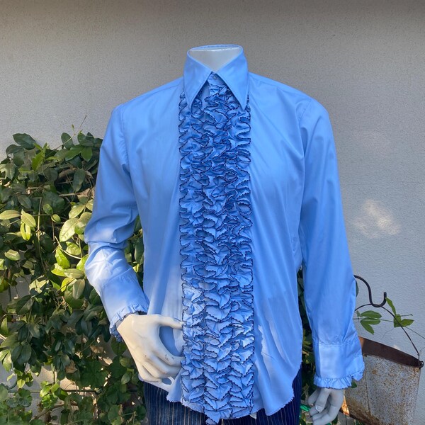 Ruffled Tuxedo Shirt - Etsy