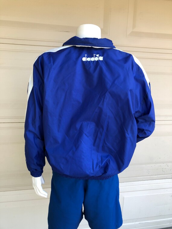 Vintage Diadora Hooded Windbreaker Jacket Lined Color… - Gem